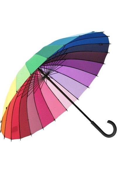 Pembe Karınca Rengarenk Gökkuşağı Şemsiye Pembe Karınca Rengarenk Gökkuşağı Şemsiye