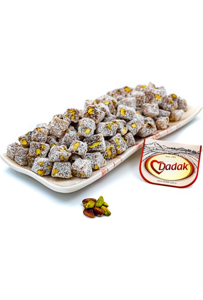 Dadak Çifte Kavrulmuş Antep Fıstıklı Mini Lokum 500 gr Dadak Çifte Kavrulmuş Antep Fıstıklı Mini Lokum 500 gr
