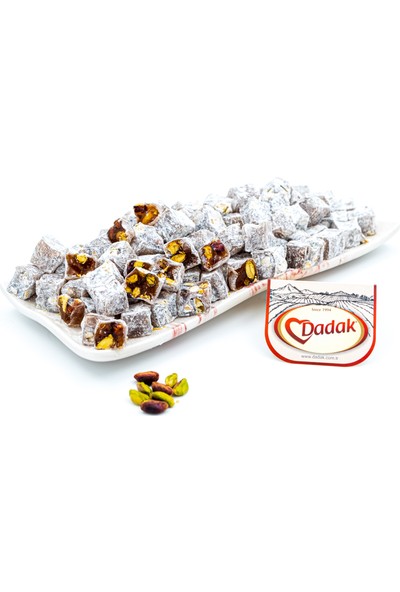 Dadak Pudra Şekerli Antep Fıstıklı Mini Lokum 250 gr Dadak Pudra Şekerli Antep Fıstıklı Mini Lokum 250 gr