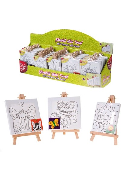 Bu-Bu Şövaleli Mini Tuval 8 x 10 cm