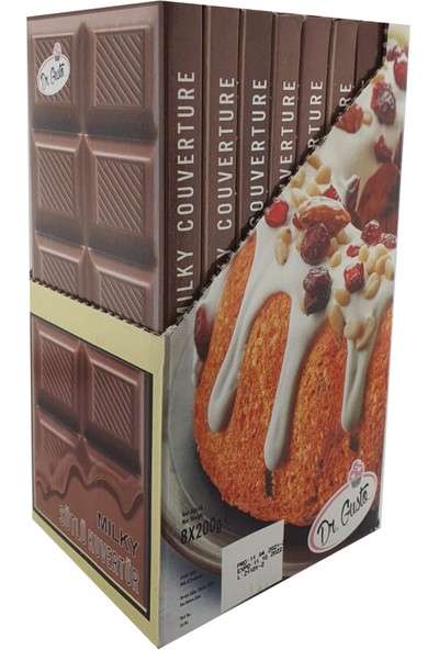 Dr Gusto Dr. Gusto Sütlü Kuvertür Çikolata (200 G x 8) Dr Gusto Dr. Gusto Sütlü Kuvertür Çikolata (200 G x 8)