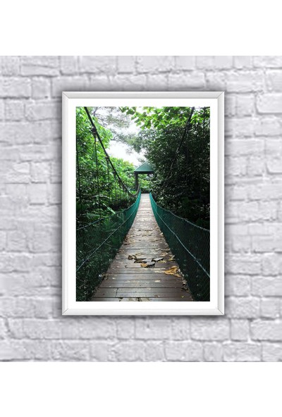 Dekorog Beyaz Çerçeveli Köprü Manzarası Poster Tablo 35X50 Dekorog Beyaz Çerçeveli Köprü Manzarası Poster Tablo 35X50