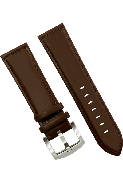 Emporio Armani Saat Uyumlu 22MM Kahverengi Renk Dikişli Deri Saat Kordonu Kayışı Emporio Armani Saat Uyumlu 22MM Kahverengi Renk Dikişli Deri Saat Kordonu Kayışı