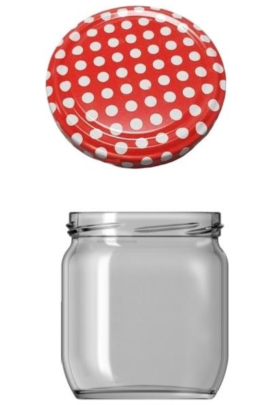 Paşabahçe Cam Kavanoz 425 cc Punatiyeli Kapaklı 6 Adet Bal