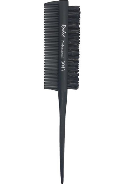 Rodeo Antistatic Carbon Ense Temizleme Fırçalı Kesim Tarak 3043