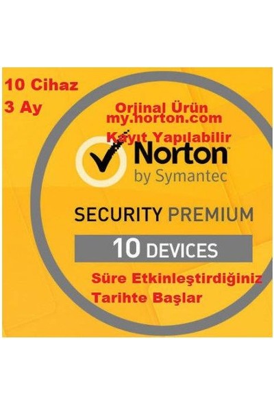 Norton Security Premium 10 Cihaz 3 Ay Lisans/Key Norton Security Premium 10 Cihaz 3 Ay Lisans/Key