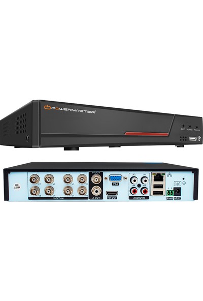 Powermaster PM-4407 6ın1 8 Kanal 5mpn Dvr Kayıt Cihazı H265 Powermaster PM-4407 6ın1 8 Kanal 5mpn Dvr Kayıt Cihazı H265