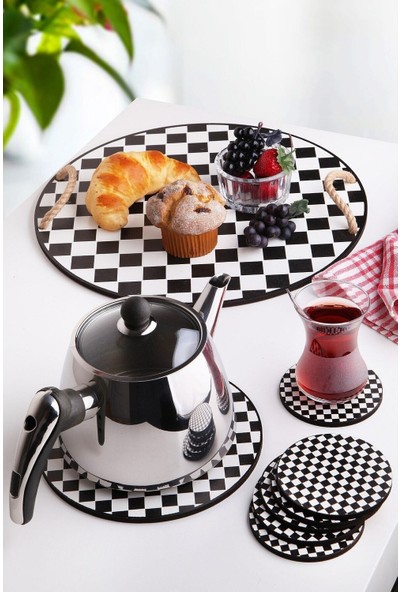 Manor 8 Parça Bardak Altlığı Nihale Set Damla Manor 8 Parça Bardak Altlığı Nihale Set Damla