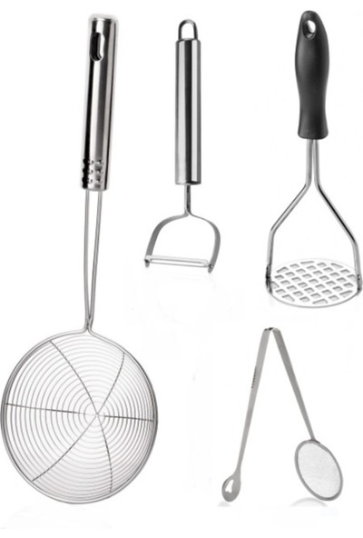 Manor Mutfak Için Her Şey 14 cm Kevgir Metal Saplı Soyacak Patates Ezici Kızartma Maşası Manor Mutfak Için Her Şey 14 cm Kevgir Metal Saplı Soyacak Patates Ezici Kızartma Maşası