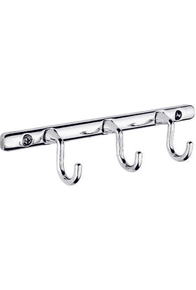 Krom Kaplama B Seri 3'lü Set Askılık 18.8 cm