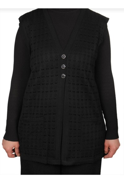 Mavimoure Kadın Merserize Yelek