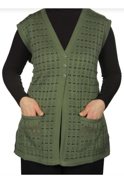 Mavimoure Kadın Merserize Yelek