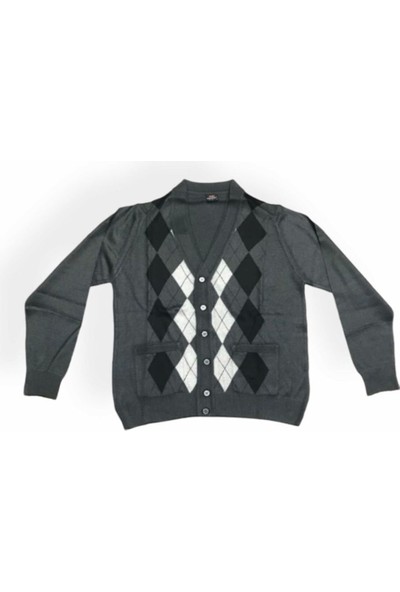 Mavimoure Erkek Yün Triko Örme Desenli Baba Hırka