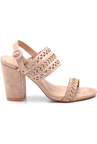 Derimod Kadın Örgülü Topuklu Sandalet