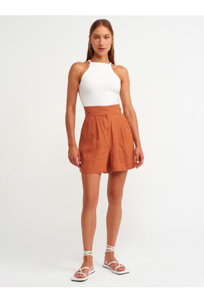 Dilvin 7970 Pilili Şort-Bakır