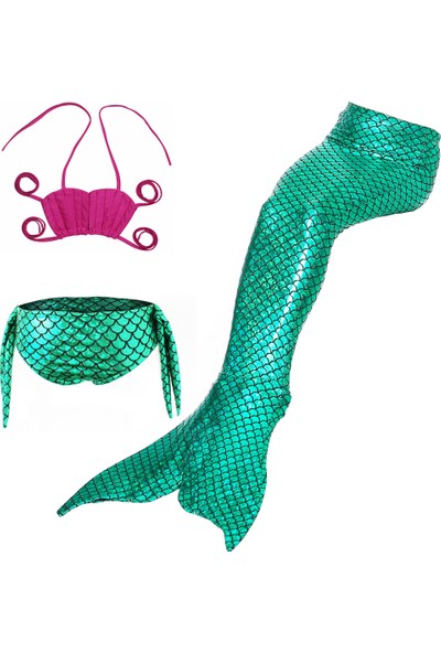 Generic 3-Piece Denizkızı Mayo Seti Gül Pembe ve Yeşil 120 Santimetre Generic 3-Piece Denizkızı Mayo Seti Gül Pembe ve Yeşil 120 Santimetre