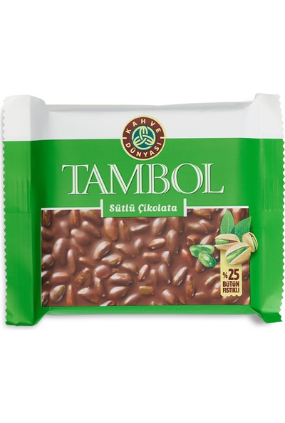 Kahve Dünyası Tambol Bütün Fıstıklı Sütlü Çikolata 100 gr