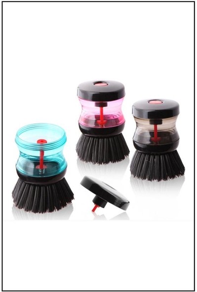 Easyso Deterjan Hazneli Bulaşık Fırçası 8 cm 3'lü