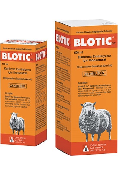 Blotic % 7 Daldırma Emülsiyonu Için Konsantrat 100 ml