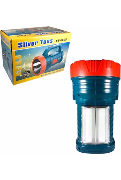 Silver Toss Şarj Eilebilir Led'li El Feneri 15W+26SMD LED Silver Toss Şarj Eilebilir Led'li El Feneri 15W+26SMD LED