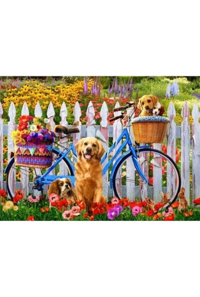 Lily Hobbyland Sevimli Köpekler ve Bisiklet Çerçeveli Sayılarla Boyama Seti 40 x 50 cm Lily Hobbyland Sevimli Köpekler ve Bisiklet Çerçeveli Sayılarla Boyama Seti 40 x 50 cm