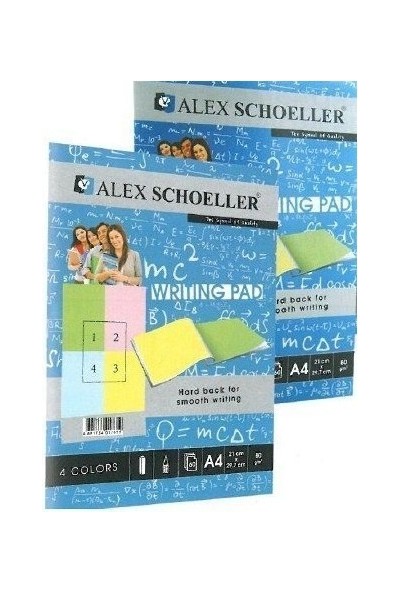 Alex Schoeller 2 Adet Alex Schoeller A4 Renkli Bloknot 80GR. 60 Yaprak Çizgili Alex Schoeller 2 Adet Alex Schoeller A4 Renkli Bloknot 80GR. 60 Yaprak Çizgili