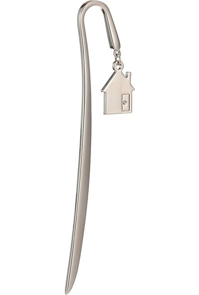 Unique Home Ev Şeklinde Taşlı Kitap Ayracı - Metal