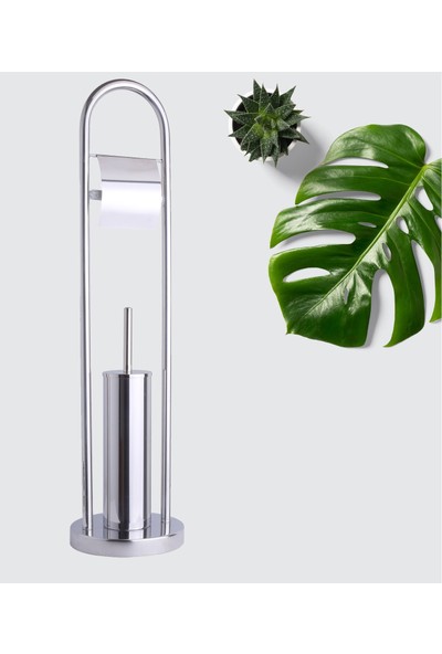 Cekinox Dux Kağıtlık ve Wc Fırçalık Seti Tek Parça Paslanmaz