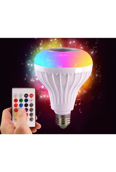 Ledx Akıllı Rgb Bluetooth Hoparlör LED Ampul (Müzik Çalma Dim Uzaktan Kumandalı) Ledx Akıllı Rgb Bluetooth Hoparlör LED Ampul (Müzik Çalma Dim Uzaktan Kumandalı)