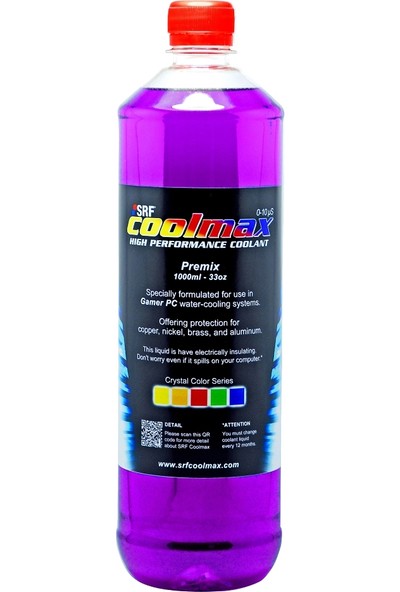 Srf Coolmax Bilgisayar Soğutma Sıvısı 1lt Kristal Mor