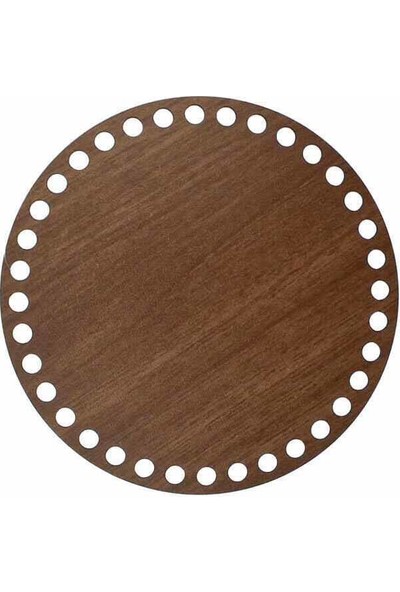Orhobi Ahşap Sepet Tabanı Yuvarlak Boyları Kahve ( 1 Adet ) 35*35