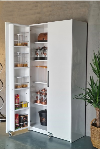 Avm Park Erzak Dolabı 2 Kapak 180 cm Beyaz