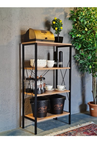 Avm Park Stally 4'lü Mutfak Rafı Siyah Atlantik Avm Park Stally 4'lü Mutfak Rafı Siyah Atlantik