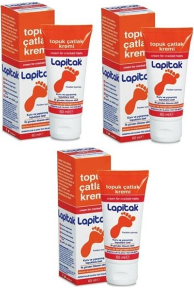 Lapitak Topuk Çatlak Bakım Kremi 60 ml 3 Adet Lapitak Topuk Çatlak Bakım Kremi 60 ml 3 Adet