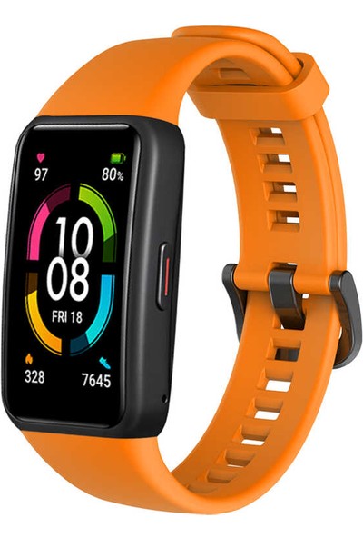 Nezih Case Huawei Band 6 Uyumlu Soft Design Silikon Kordon Turuncu Nezih Case Huawei Band 6 Uyumlu Soft Design Silikon Kordon Turuncu