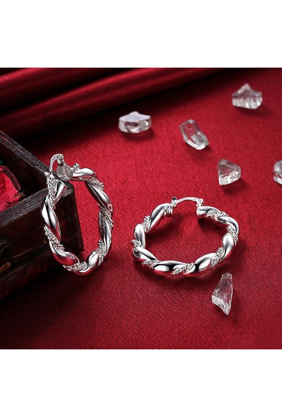 Otac Sarmaşık 925 Ayar Halka Küpe