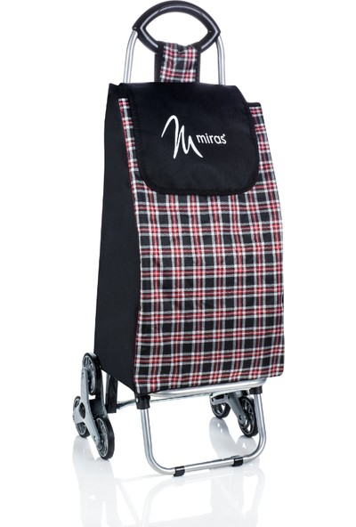 Miras Üçteker Pazar Arabası - Büyük Çantalı Ses Çıkarmayan Tekerli Miras Üçteker Pazar Arabası - Büyük Çantalı Ses Çıkarmayan Tekerli