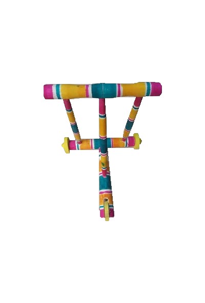 Bibizde Ahşap Yürüteç Çıkrık Doğal El Işçiliği Renkli Bebek Yürüteci