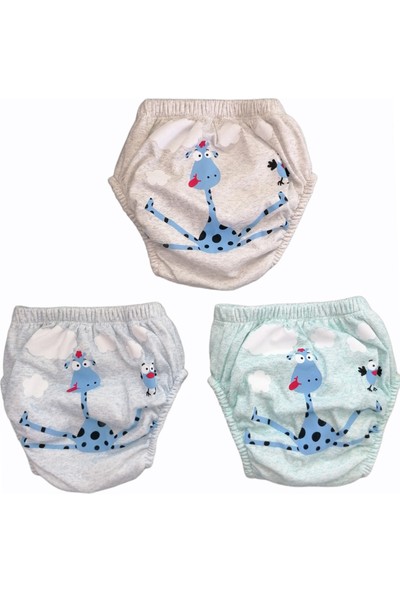 Poopes 3 'lü Zürafa Baskılı Bebek Alıştırma Külot (No1=10-15 Kg) (No2= 15-20 Kg) (No3= 20-25) Poopes 3 'lü Zürafa Baskılı Bebek Alıştırma Külot (No1=10-15 Kg) (No2= 15-20 Kg) (No3= 20-25)