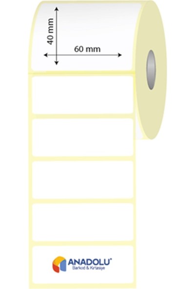 Anadolu Barkod 60MM x 40MM Termal Etiket Anadolu Barkod 60MM x 40MM Termal Etiket