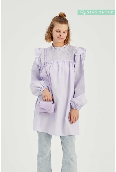 Manuka Aria Nakışlı Tunik Lila Manuka Aria Nakışlı Tunik Lila