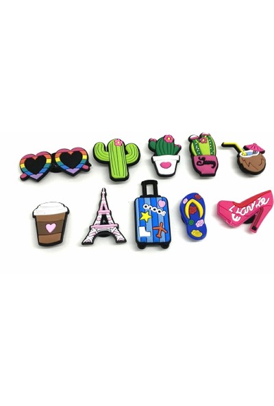 Croci 10 Adet Terlik Süsleri Jibbitz A-2 Croci 10 Adet Terlik Süsleri Jibbitz A-2