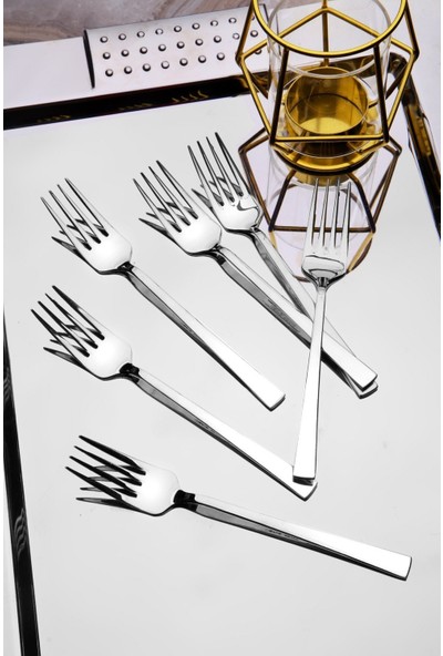 Deco Elit 6 Adet Çelik Yemek Çatal Seti Deco Elit 6 Adet Çelik Yemek Çatal Seti
