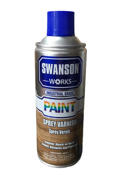 Swanson Works Sprey Parlak Şeffaf Vernik 400 ml Swanson Works Sprey Parlak Şeffaf Vernik 400 ml
