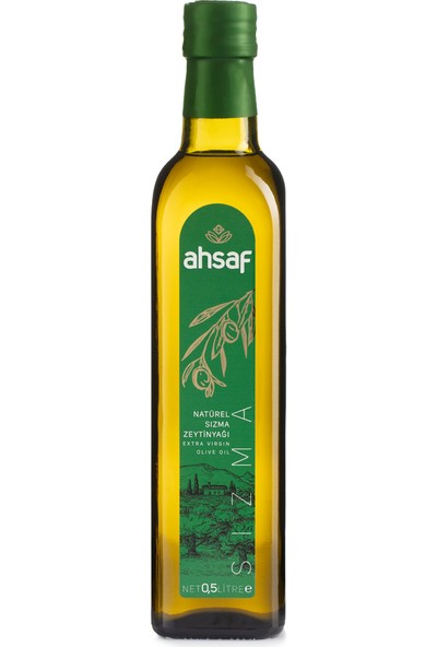 Ahsaf Natürel Sızma Zeytinyağı Cam Şişe 500 ml