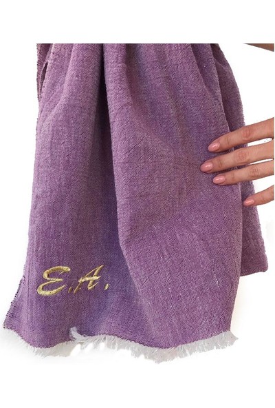 Luwi Design Studio Kişiye Özel Harf Nakışlı Peştemal