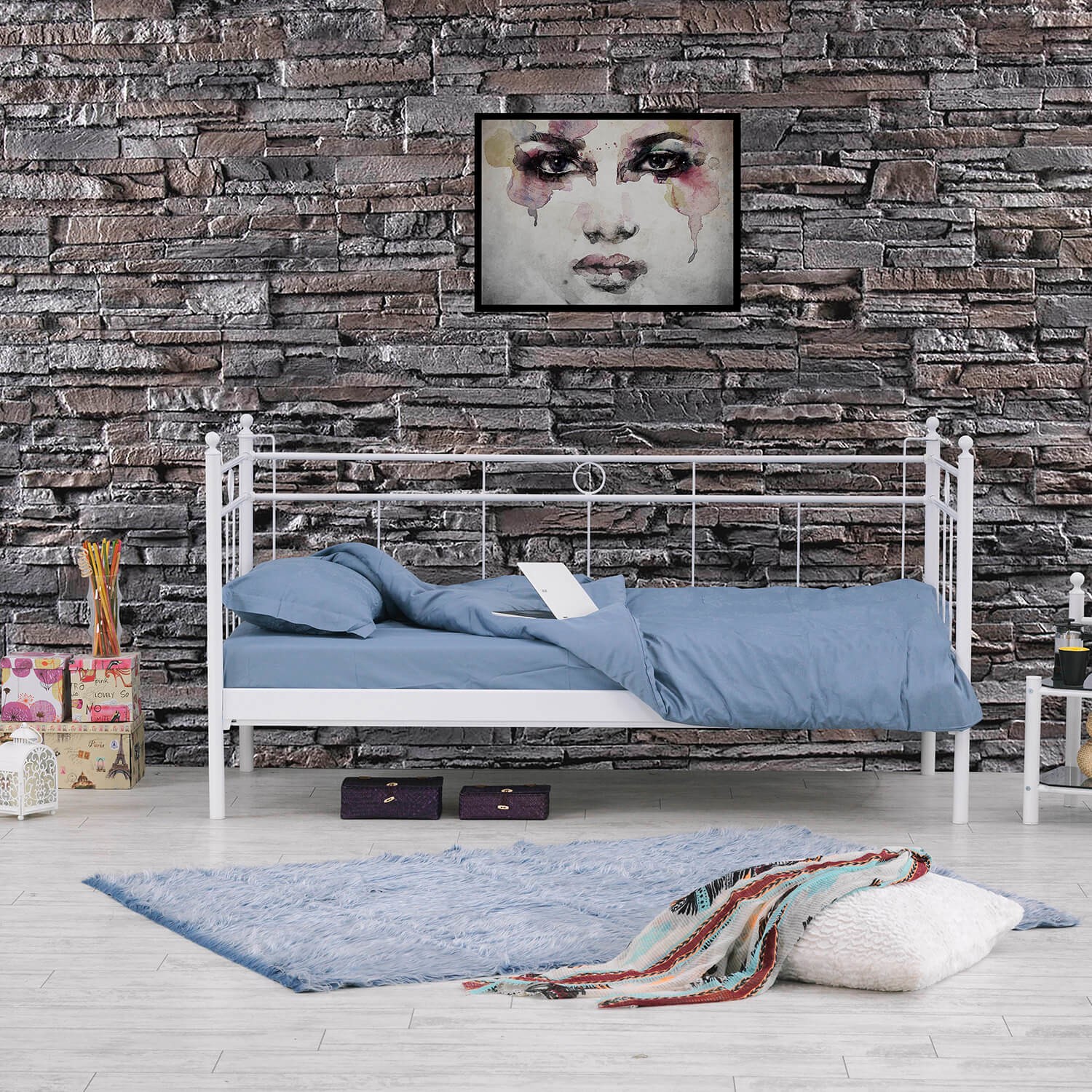 Unimet Alpas Daybed Tek Kişilik Sedir Divan Metal Karyola Fiyatı