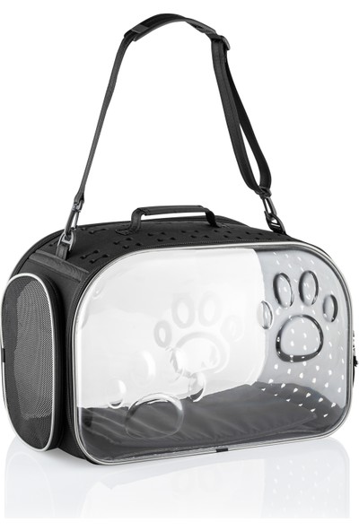 PetClub Şeffaf Kedi Köpek Taşıma Çantası 42 x 26 x 35 cm
