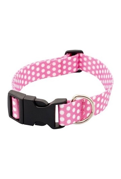 Pet Tag Art Puantiye Desenli Ayarlanabilir Köpek Boyun Tasması M Boy 25-40 cm Pembe Pet Tag Art Puantiye Desenli Ayarlanabilir Köpek Boyun Tasması M Boy 25-40 cm Pembe