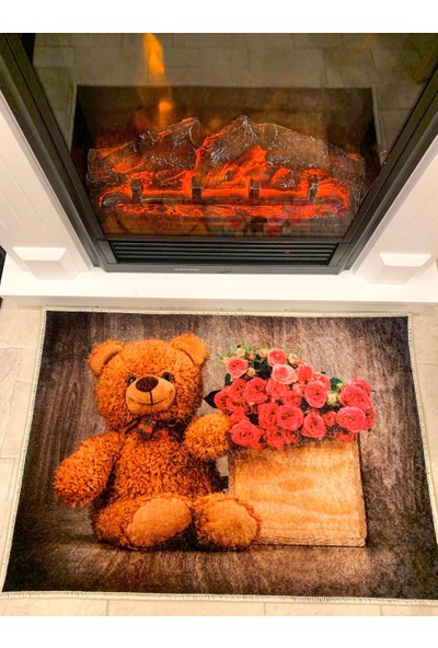 Brillant Çiçekli Sevimli Ayıcık Sevgililer Günü Paspası Brillant Çiçekli Sevimli Ayıcık Sevgililer Günü Paspası